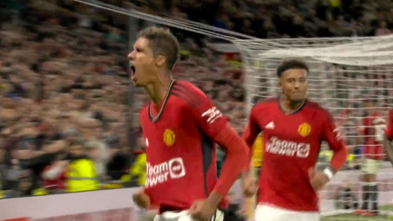 Video: Raphael Varane heads home Man United's first goal of the season