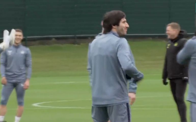 Video: Sandro Tonali still training with Newcastle despite ban looming