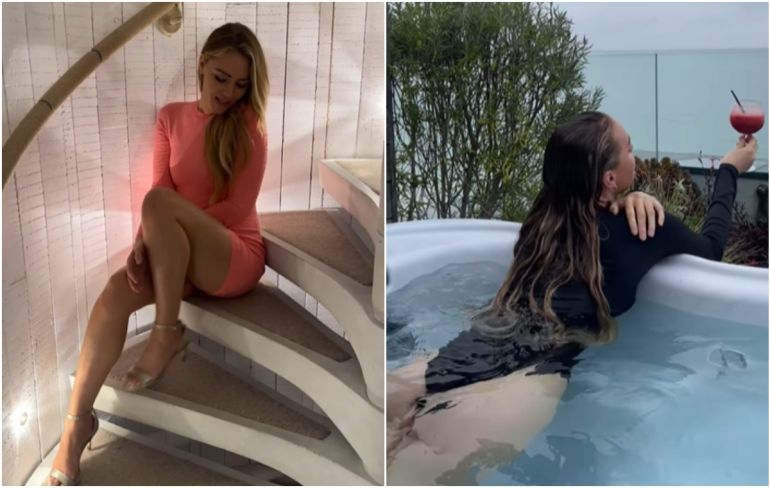 Laura Woods flashes bum in holiday Instagram pics