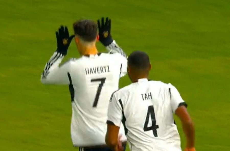 Video: Arsenal's Kai Havertz scores for Germany playing as a left-back