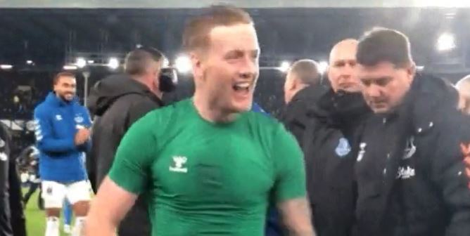 Jordan Pickford's gesture toward Newcastle fans that sparked tensions ...
