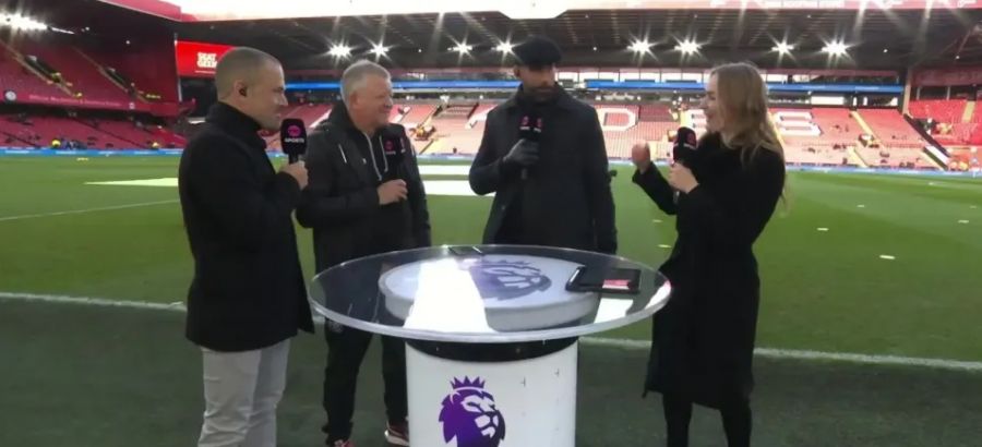 Video: Laura Woods and Chris Wilder caught in an awkward handshake ...