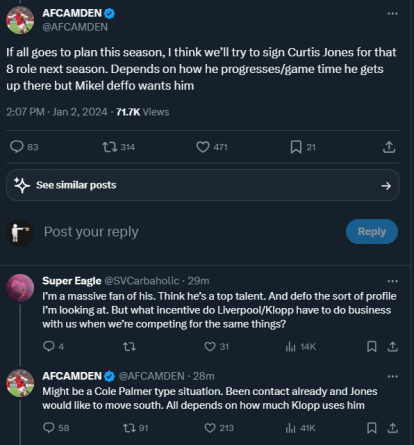 Arsenal contact over Curtis Jones transfer from Liverpool