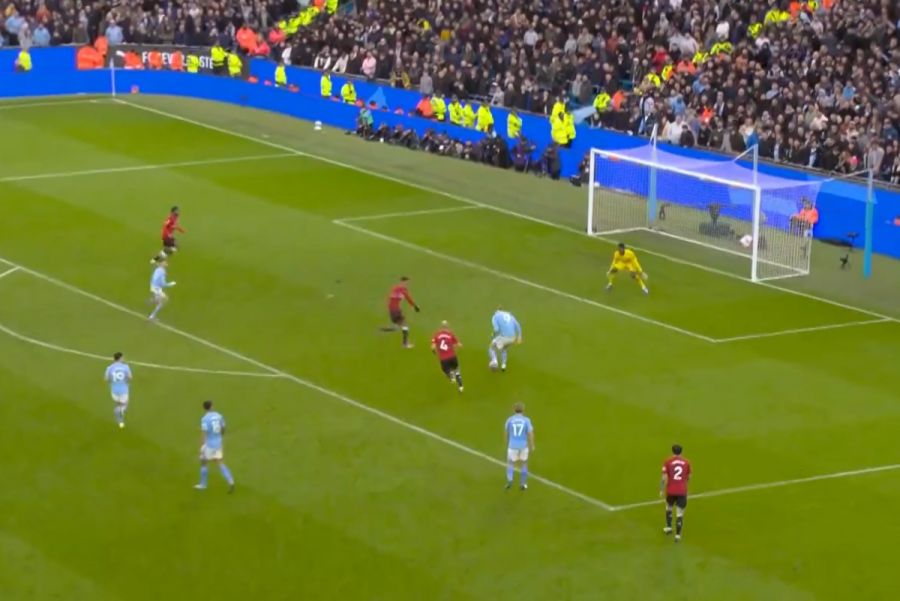 Video: Erling Haaland gets Manchester Derby goal after horror miss