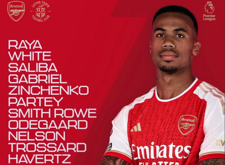 Arsenal team news: First league start of the season for Reiss Nelson