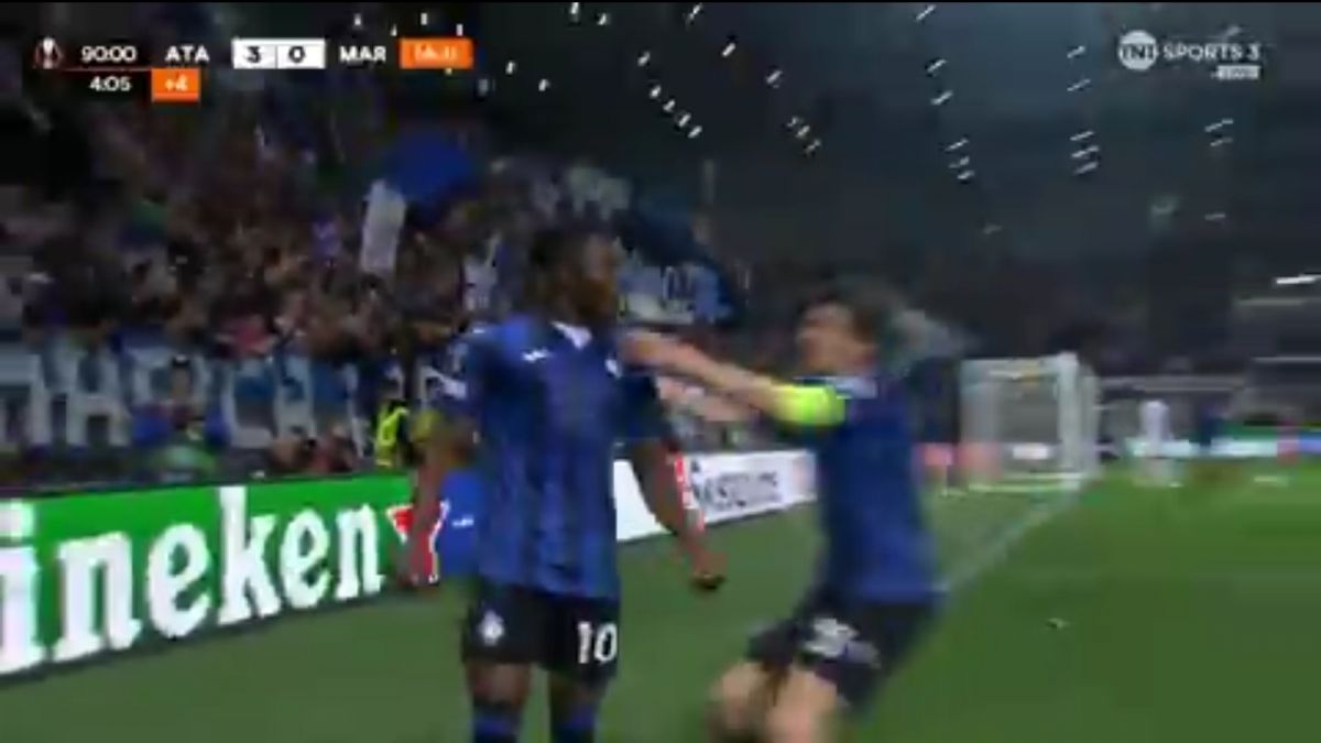 Video: Atalanta score third goal against Marseille in the 94th minute ...