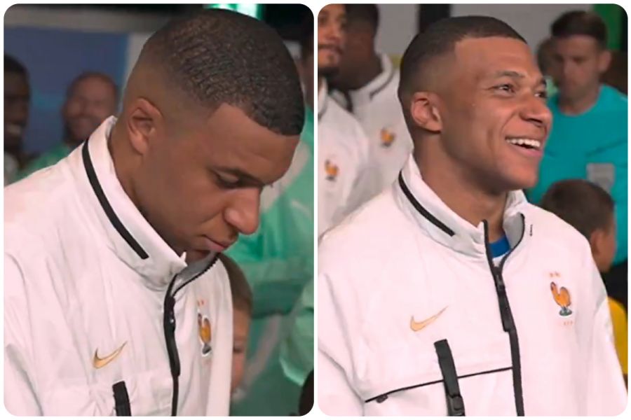Video: Kylian Mbappe has wholesome moment with mascots pre-match