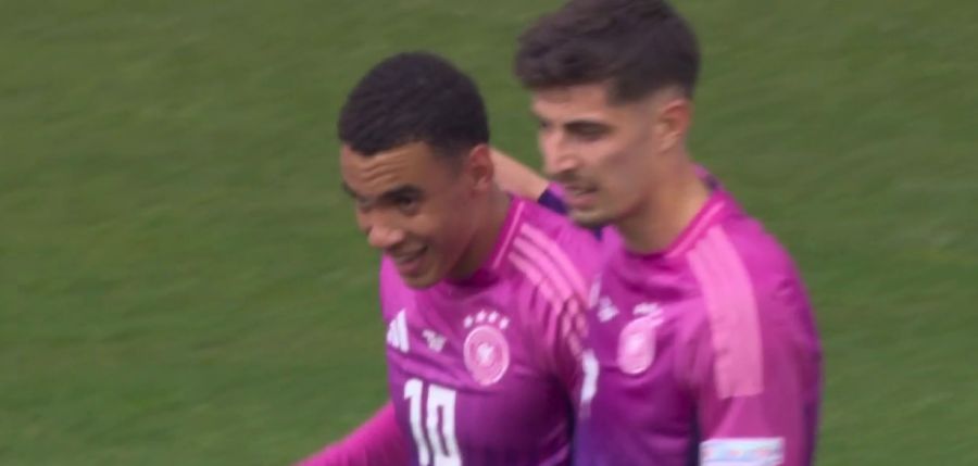 Video: Jamal Musiala scores controversial goal as Germany take the lead