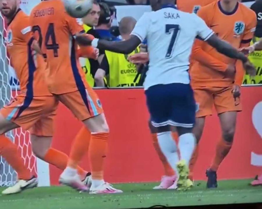 Watch: More controversy as new clip shows Saka handled the ball twice ...