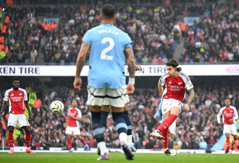 Calafiori joins elite club with Arsenal goal vs Man City