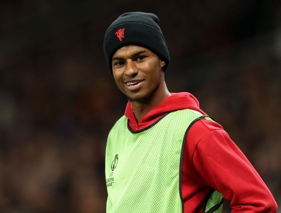 Marcus Rashford attends New York Knicks NBA game