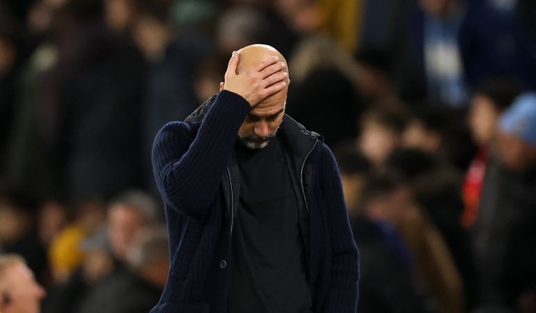 Pep Guardiola appears to scratch himself again after Manchester derby