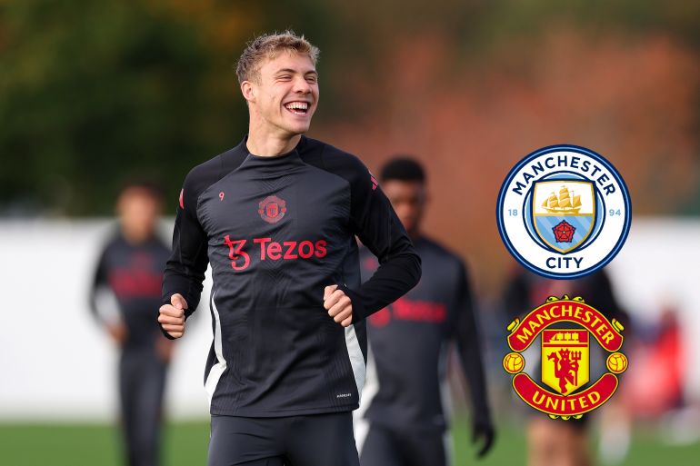 Rasmus Hojlund fires brutal dig at Kyle Walker after Manchester derby