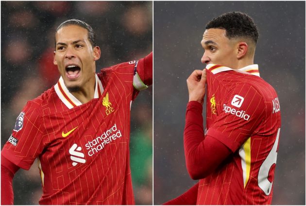 Virgil van Dijk not happy with Trent Alexander-Arnold