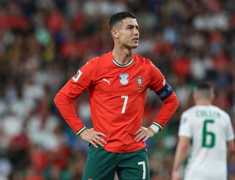New angle of Cristiano Ronaldo challenge that led to red card