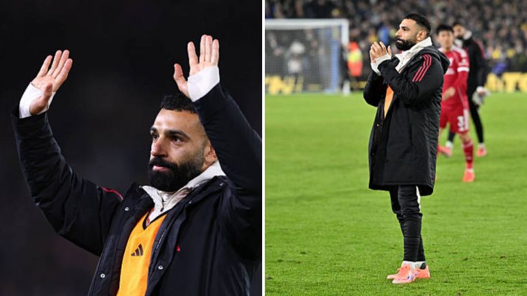 What Salah was seen doing at full-time before explosive interview